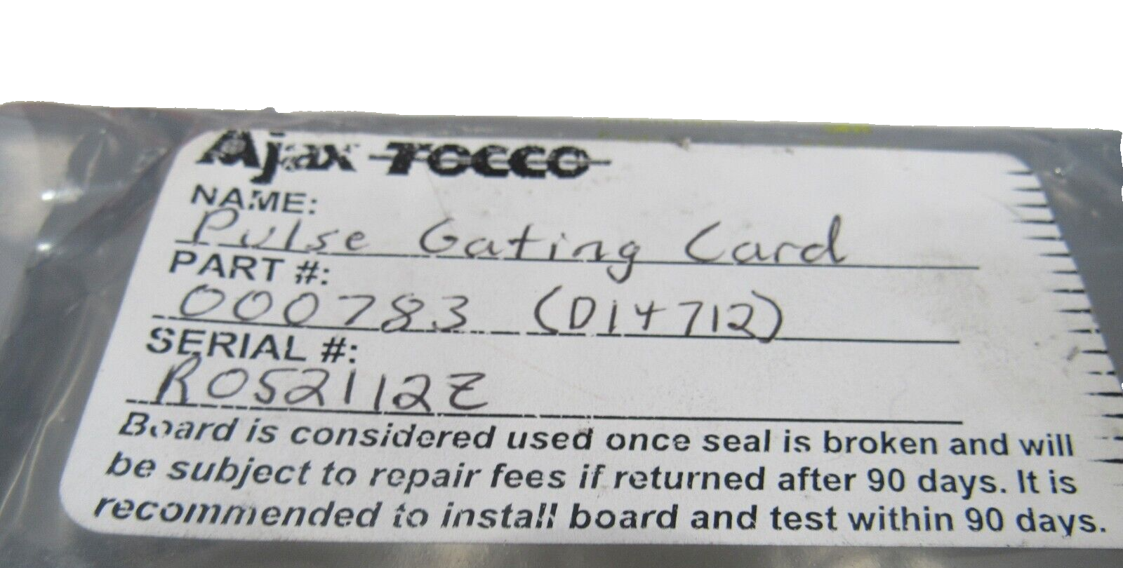 NEW TOCCO D-14712 PULSE GATING BOARD 000783 - SB Industrial Supply, Inc.