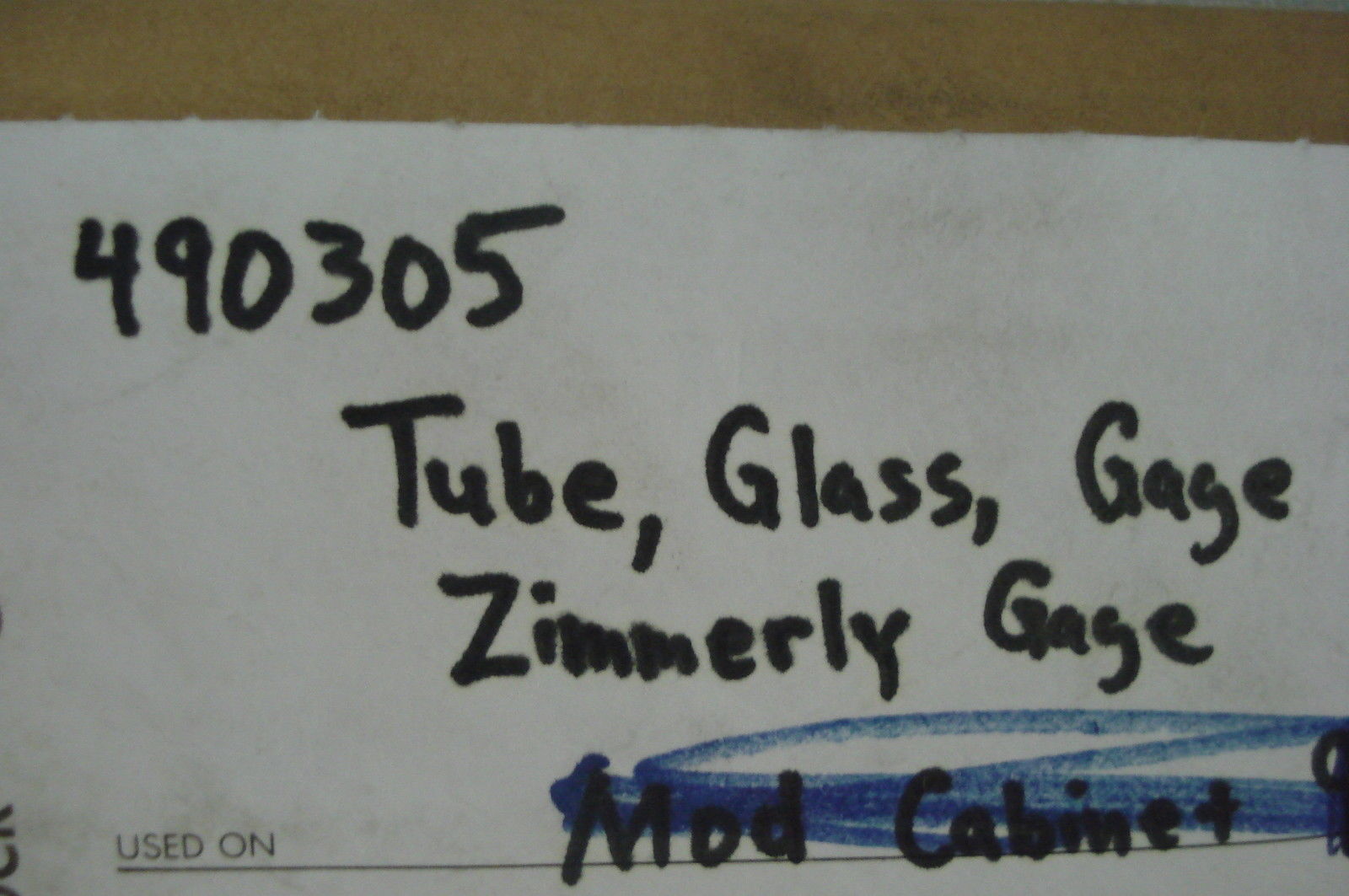 NEW ZIMMERLI 490305 GAUGE FOR JV-3090 - SB Industrial Supply, Inc.