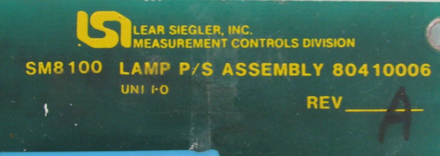 REFURBISHED LEAR SIEGLER 80410006 LAMP P/S BOARD SM8100 - SB Industrial ...