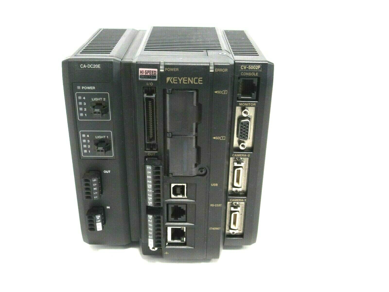 USED KEYENCE CV-5002P DIGITAL IMAGE SENSOR CONTROLLER CA-DC20E CV5002P ...
