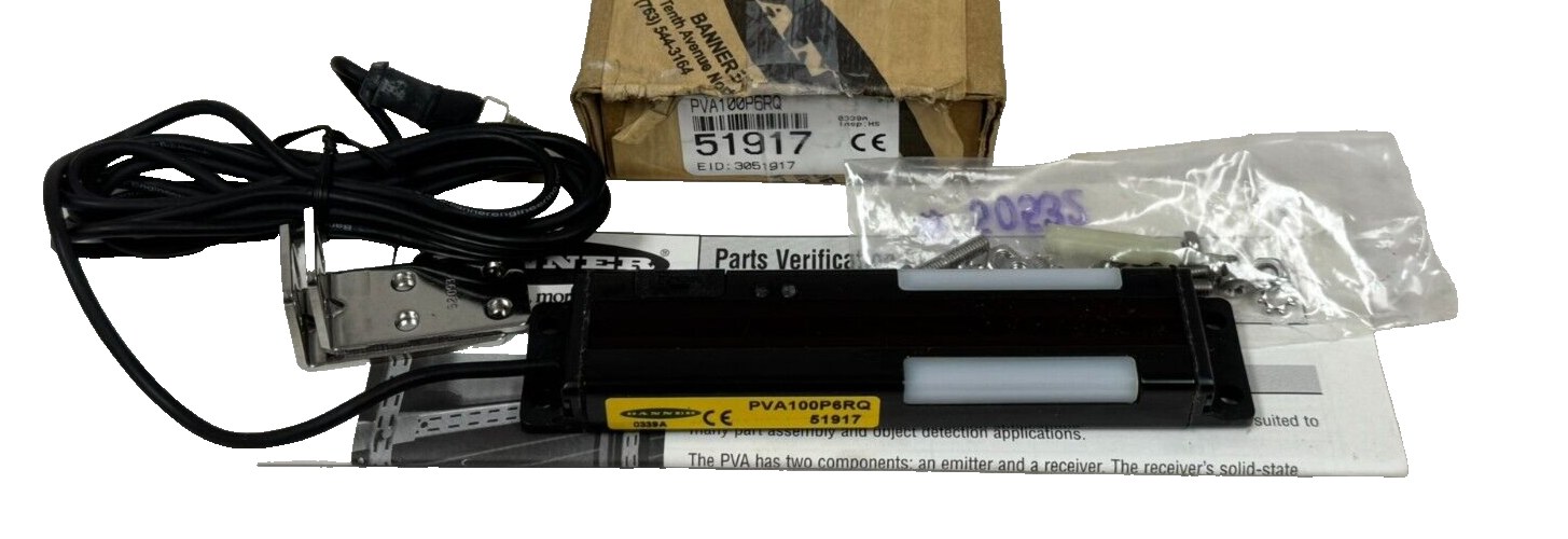 NEW BANNER PVA100P6RQ LIGHT ARRAY RECEIVER 51917 - SB Industrial Supply ...