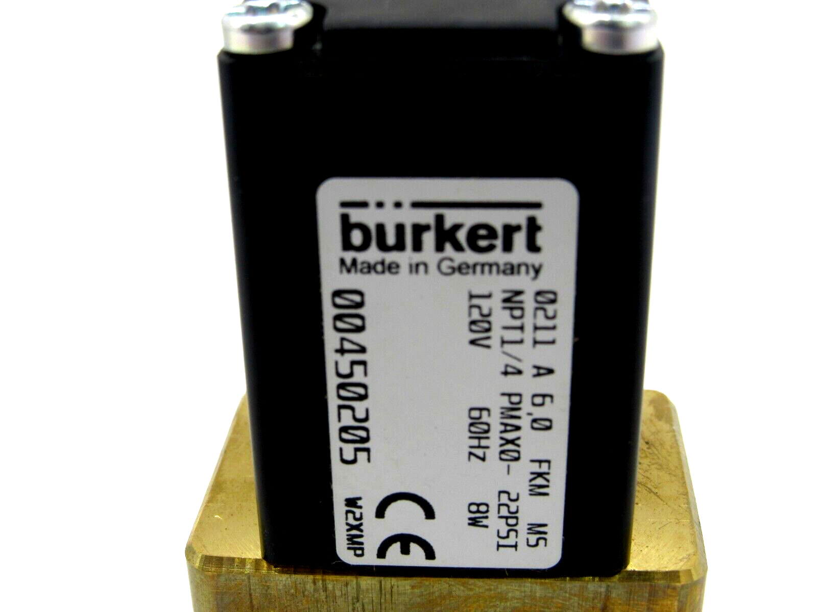 NEW BURKERT 00450205 VALVE 120V 60HZ - SB Industrial Supply, Inc.