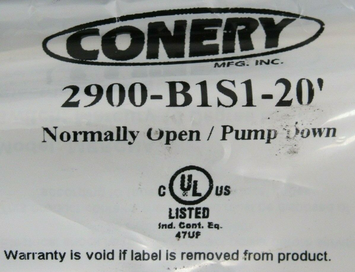 NEW CONERY 2900-B1S1-20 FLOAT SWITCH 2900B1S120 - SB Industrial Supply ...