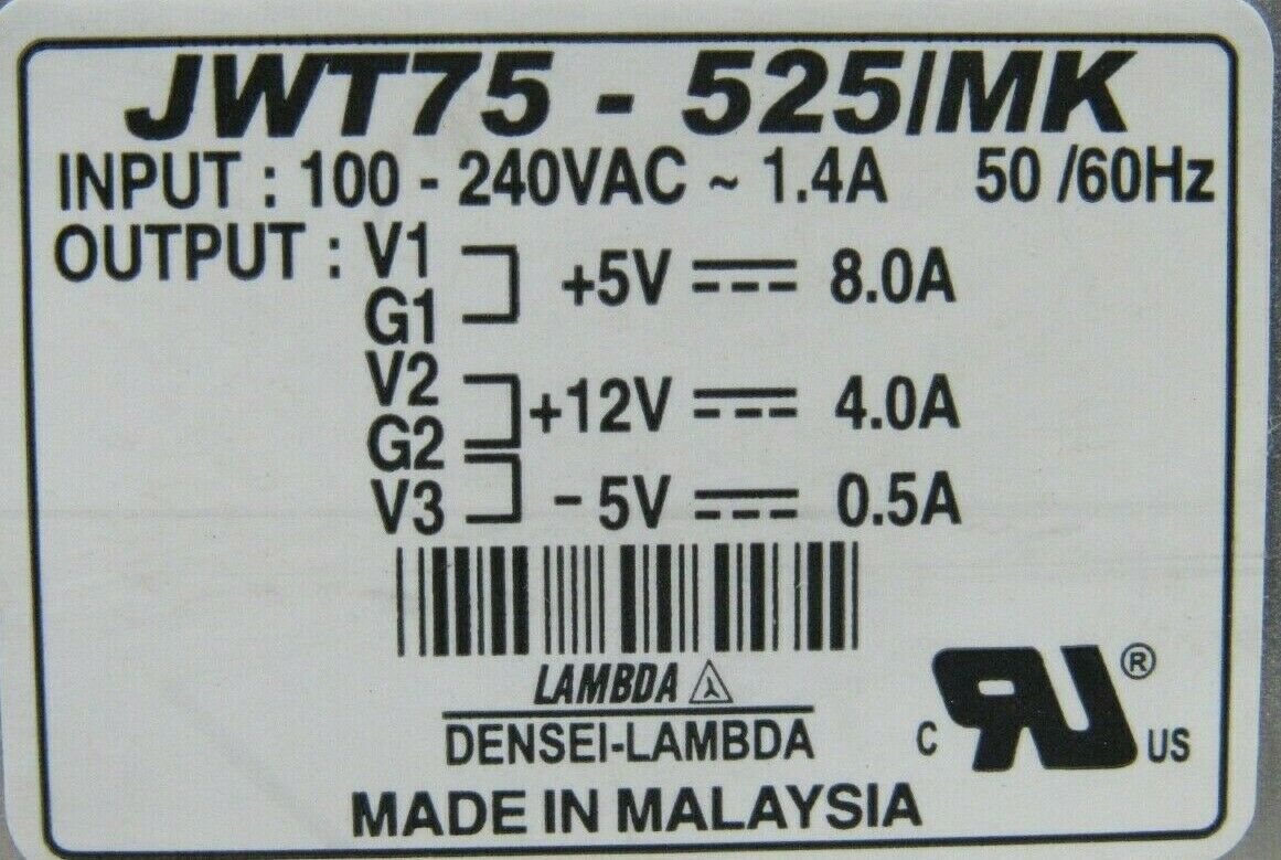 NEW DENSEI-LAMBDA JWT75-525/MK AC TO DC CONVERTER JWT75525MK 0785-010-0201-0 - SB Industrial ...