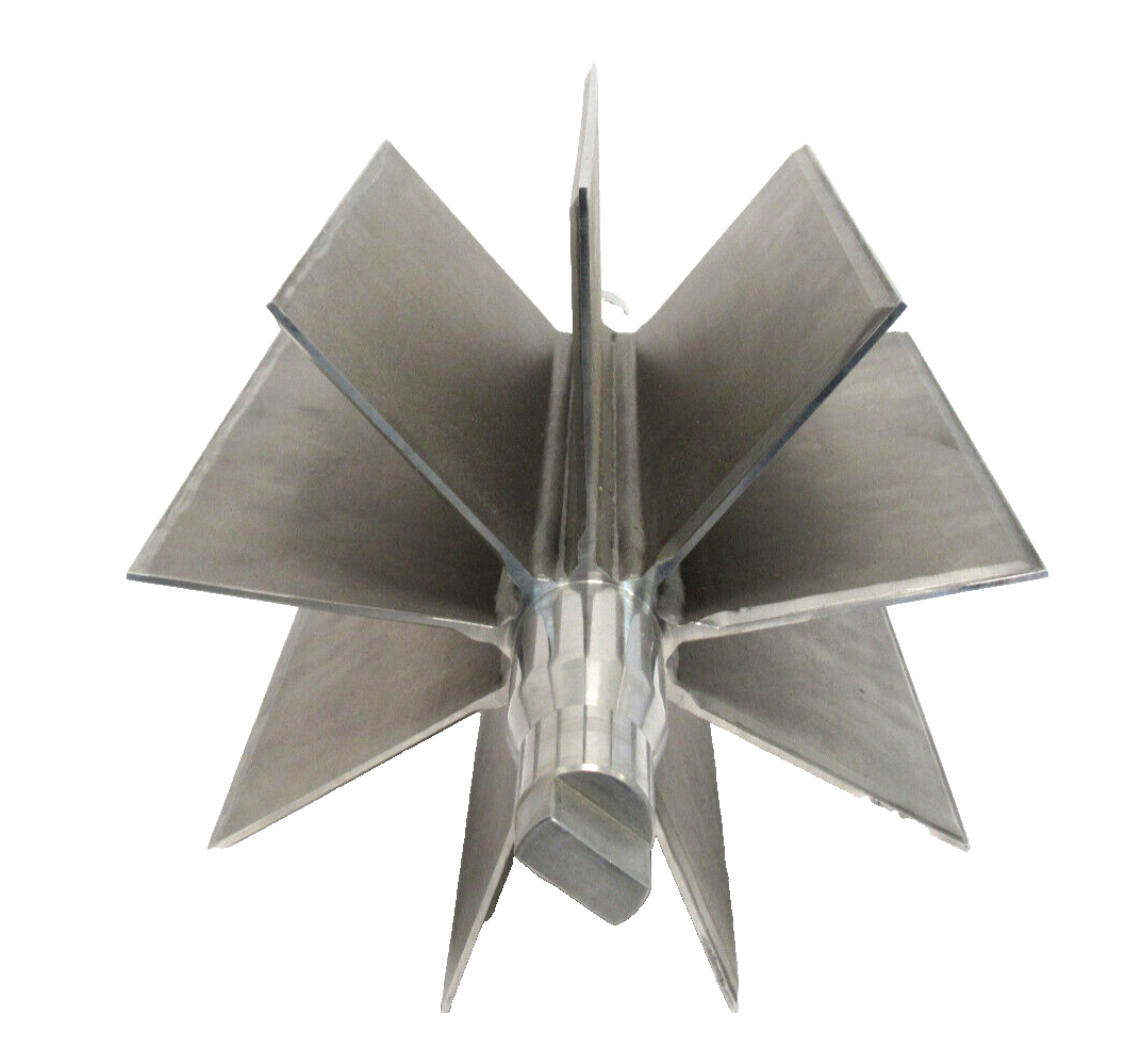 NEW DMN RO022500113204 ROTOR 9 FIXED VANE CHAMFERED AL/BL 250 SS 316L ...