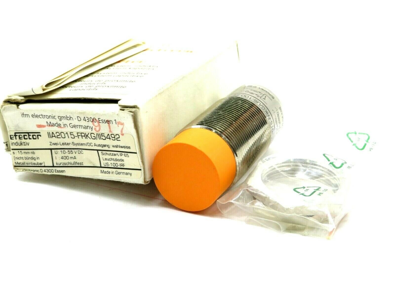 NEW EFECTOR II5492 INDUCTIVE SENSOR IIA2015-FRKG/US-100-IRF-II5492 - SB ...