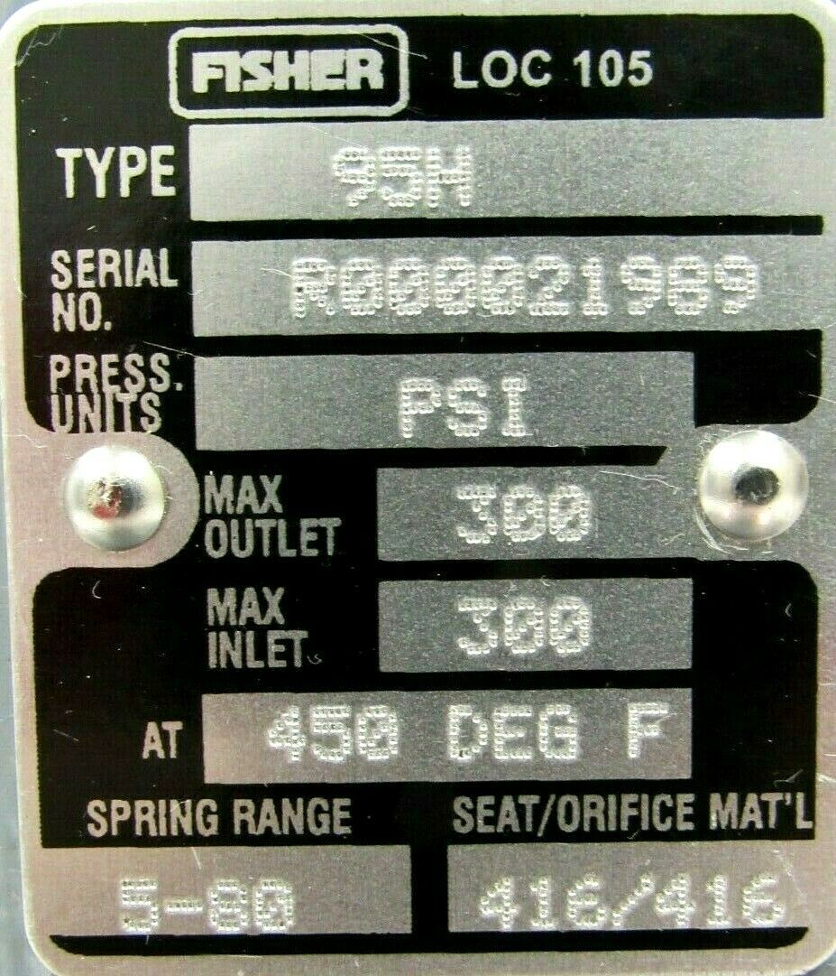 NEW FISHER 95H PRESSURE REGULATOR - SB Industrial Supply, Inc.