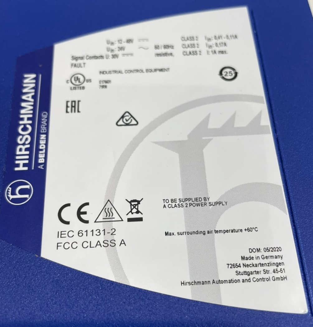 NEW HIRSCHMANN 942 103-999 RAIL SWITCH 12/24/48 VDC 24 VAC 942103999 ...