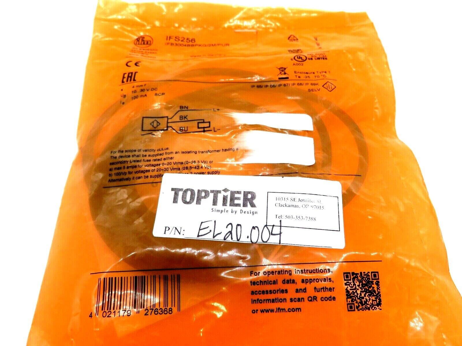 NEW IFM IFB3004BBPKG/2M/PUR-IFS256 INDUCTIVE SENSOR IFB3004BBPKG2MPURIFS256 - SB Industrial ...