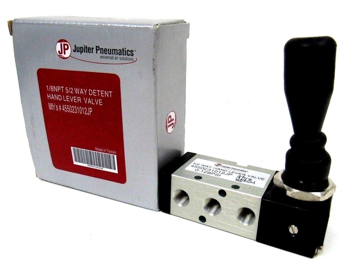 NEW JUPITER PNEUMATICS 4550231012JP HAND LEVER VALVE 1/8 NPT 5/2 WAY ...