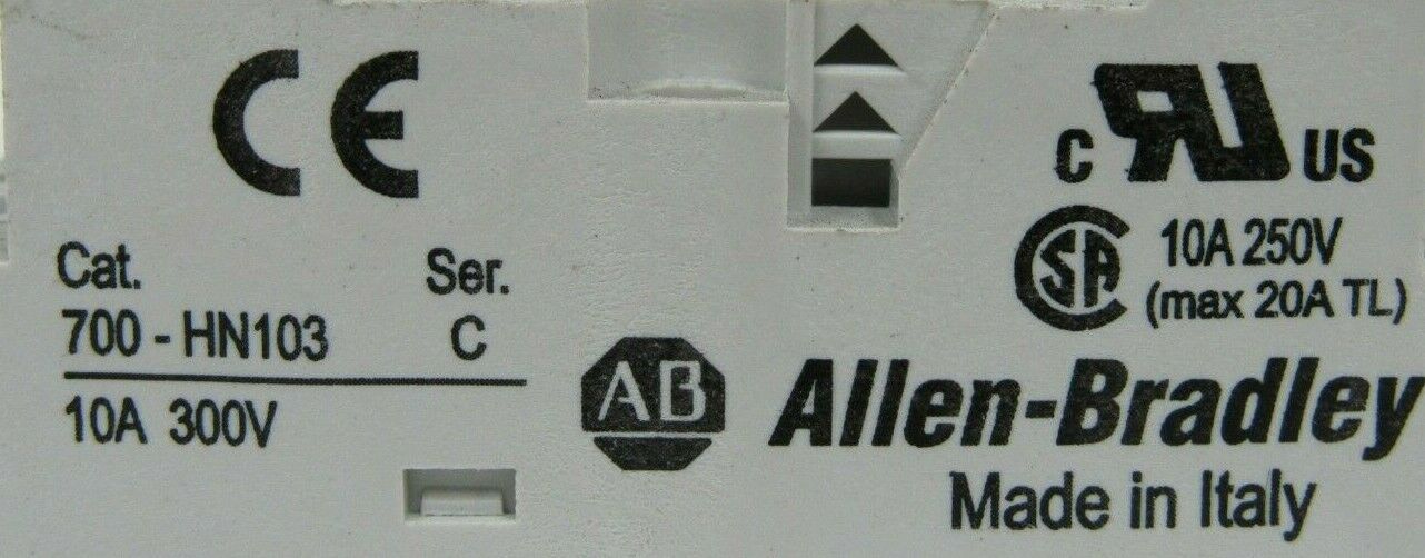 NEW LOT OF 13 ALLEN BRADLEY 700-HN103 MINATURE RELAY SOCKET SER.C ...
