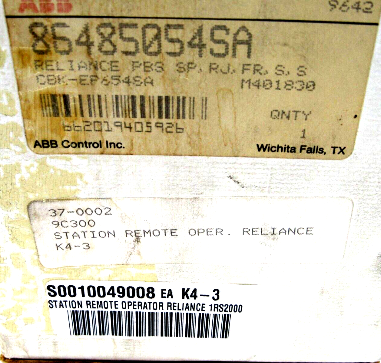 NEW RELIANCE ELECTRIC CBK-EP654SA REMOTE OPERATOR STATION K4-3 ...