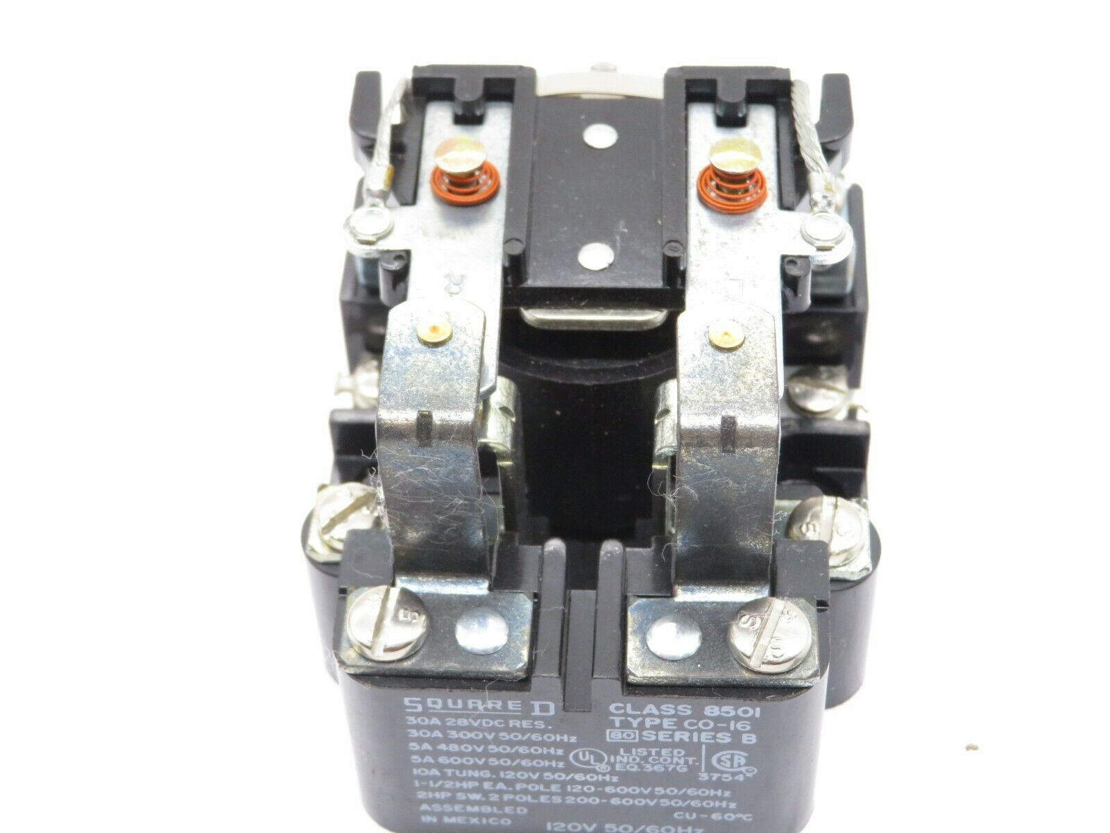 NEW SQUARE D 8501-CO-16 HEAVY DUTY POWER RELAY SERIES B 120V 50/60HZ ...