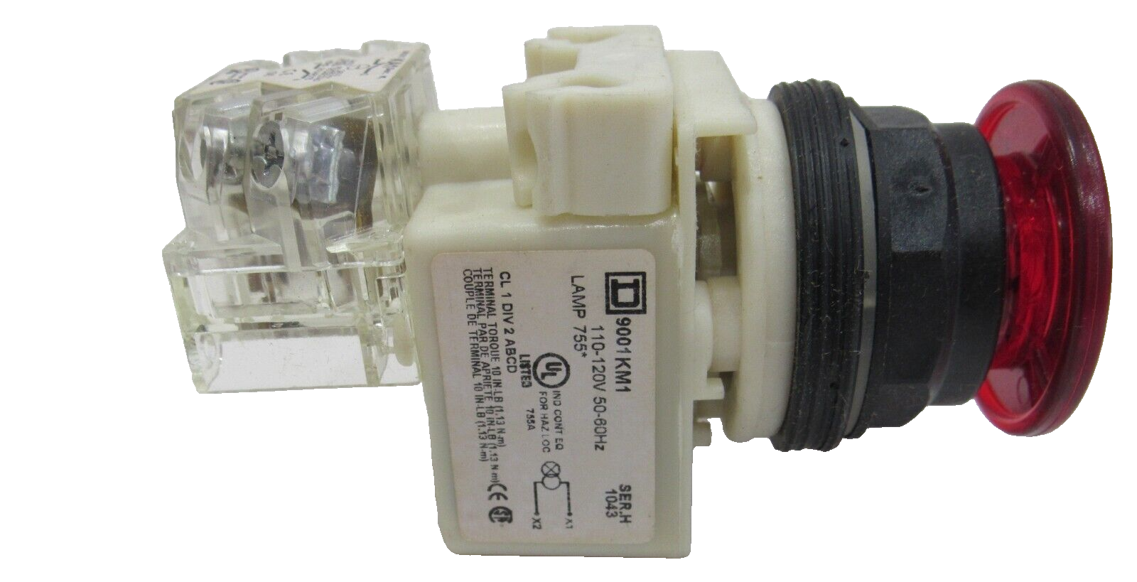 NEW SQUARE D 9001SKR9P1R05H13 PUSH BUTTON SWITCH 110-120V 9001KM1 - SB ...