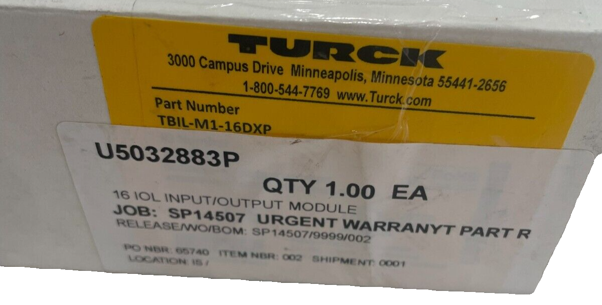 NEW TURCK TBIL-M1-16DXP JUNCTION BOX TBILM116DXP - SB Industrial Supply ...
