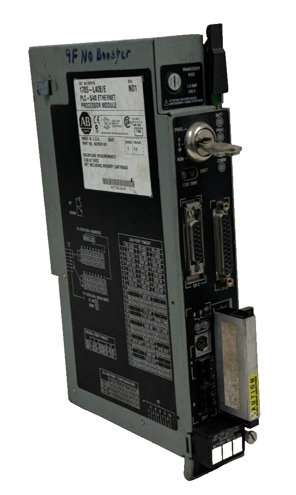 USED 1785-L40E/E PLC5/40 ETHERNET PROCESSOR REV. N01 SER. E FW: E.2 ...