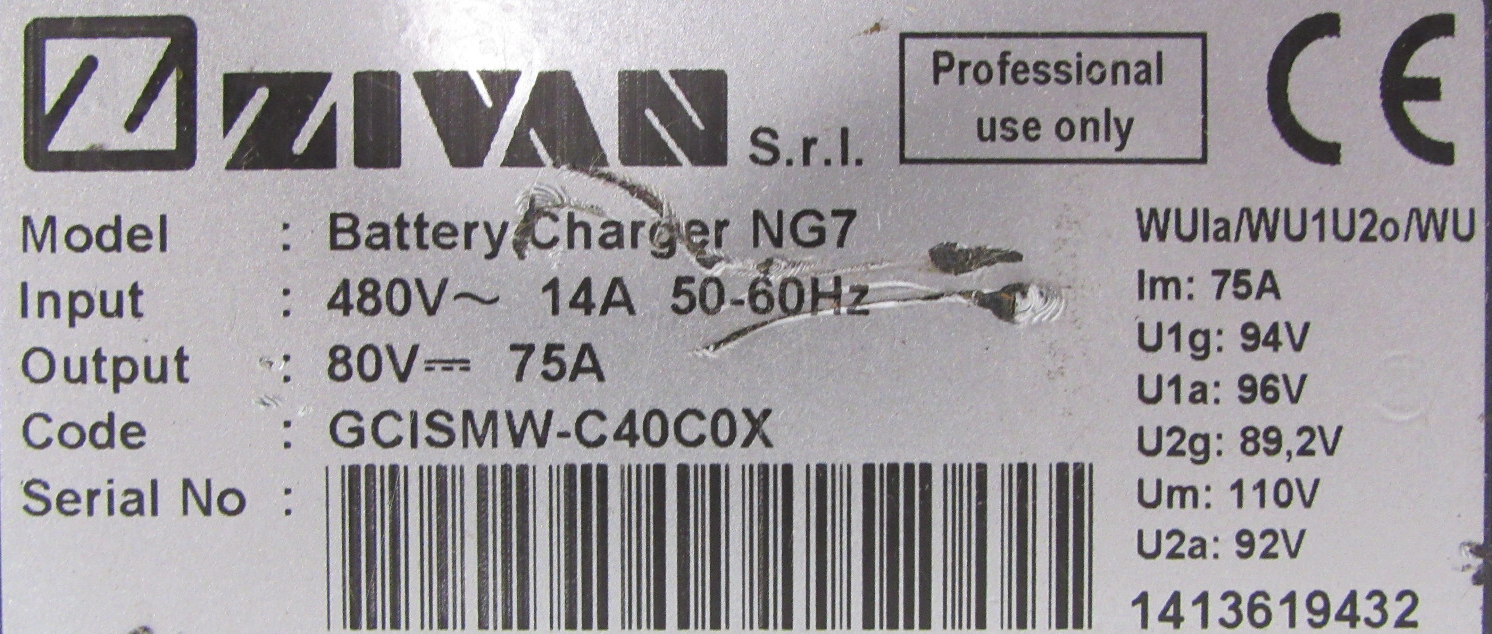 USED ZIVAN NG7 BATTERY CHARGER - SB Industrial Supply, Inc.