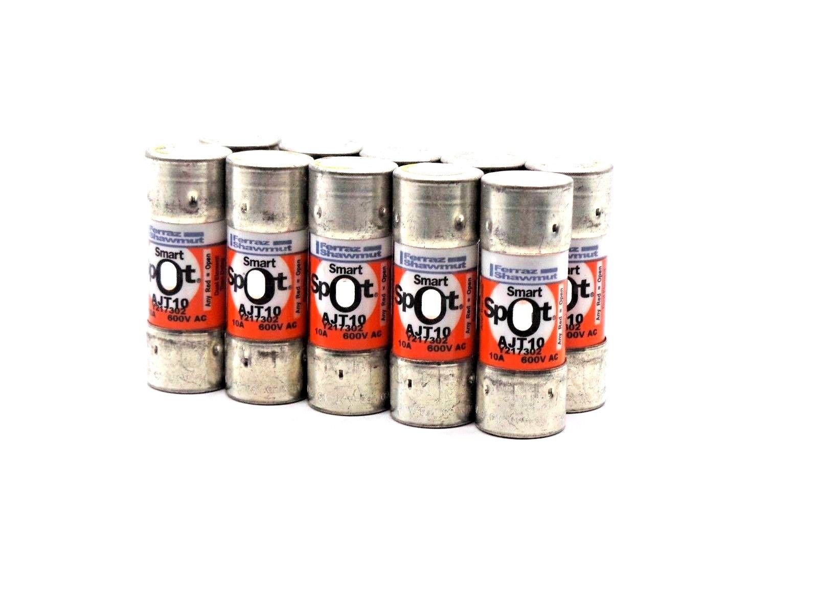 10 NEW FERRAZ SHAWMUT AJT10 FUSE 10A 600V - SB Industrial Supply, Inc.