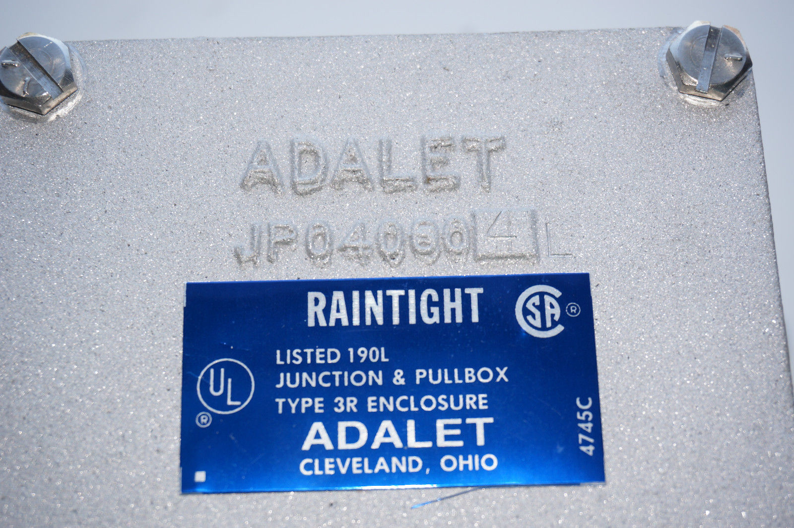 NEW ADALET JP040604 JUNCTION & PULLBOX 1226-DS-2 - SB Industrial Supply ...