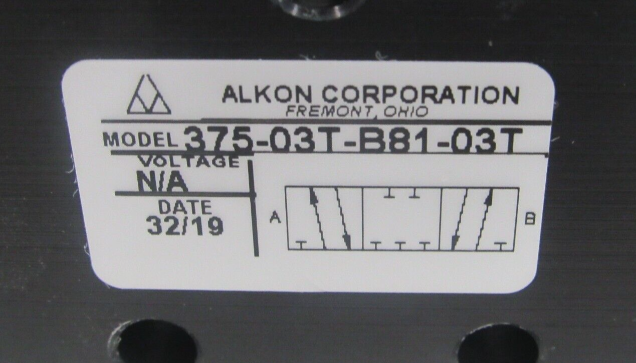 NEW ALKON 375-03T-B81-03T VALVE 37503TB8103T - SB Industrial Supply, Inc.
