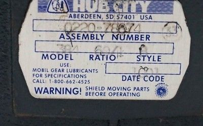 NEW HUB CITY 0220-78674 GEAR REDUCER MODEL 384 RATIO 60/1 STYLE B ...