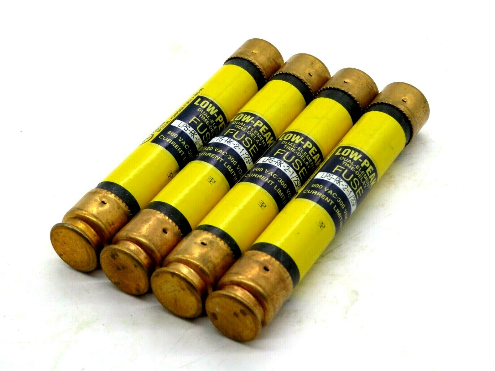 NEW LOT OF 4 BUSSMANN LPS-RK-2-1/2SP LOW PEAK FUSES LPSRK212SP - SB ...