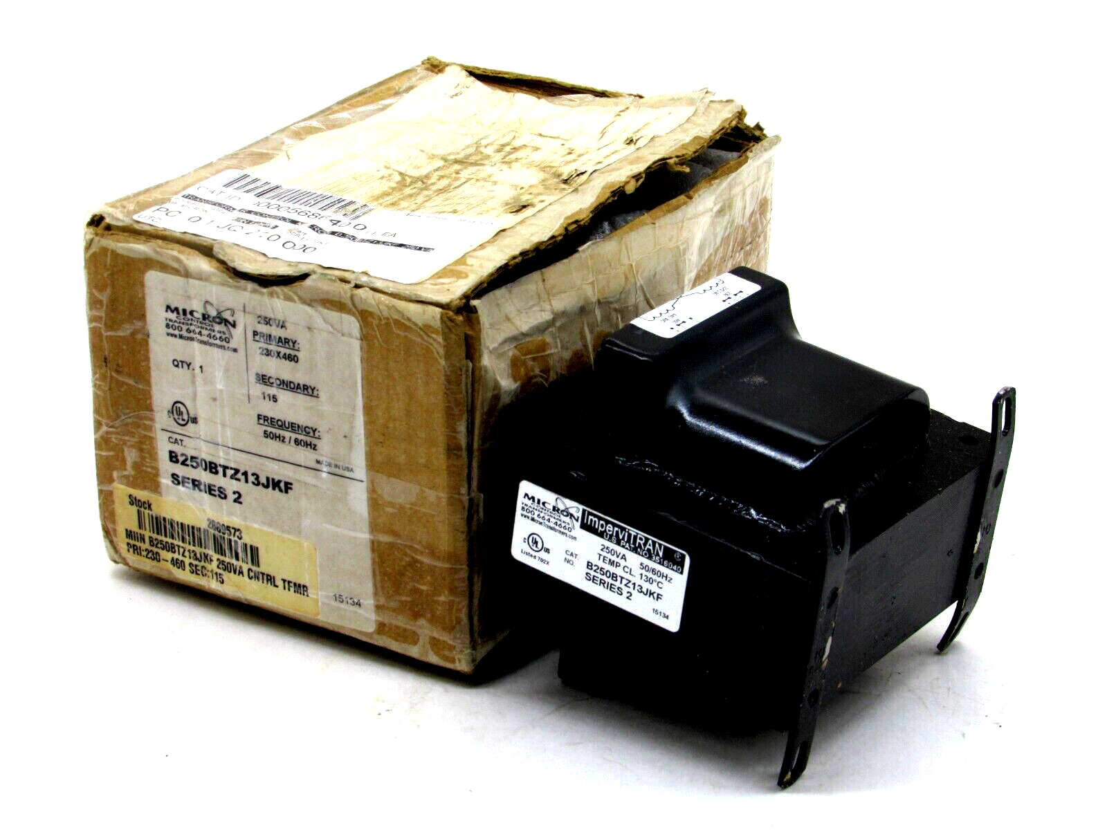 NEW MICRON INDUSTRIES B250BTZ13JKF CONTROL TRANSFORMER SERIES 2 - SB ...