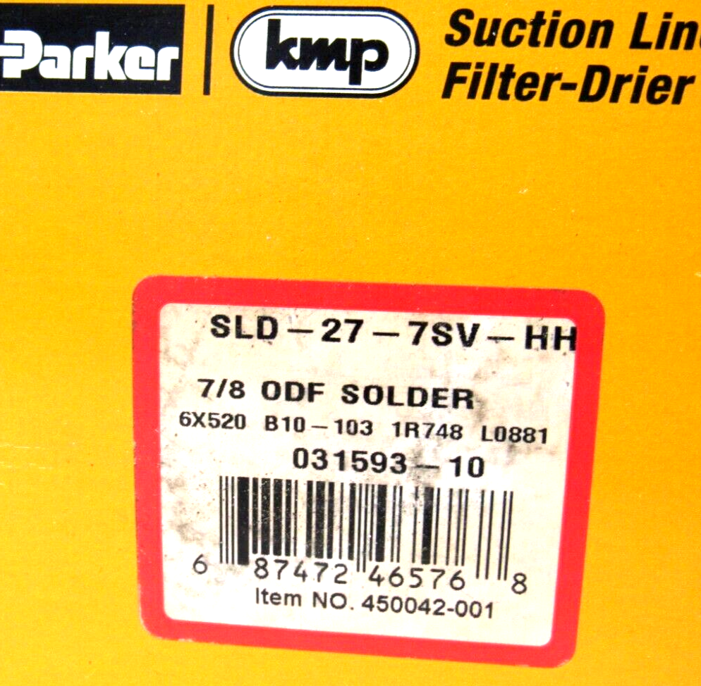 NEW PARKER SLD-27-7SV-HH SUCTION LINE FILTER-DRIER SLD277SVHH - SB ...