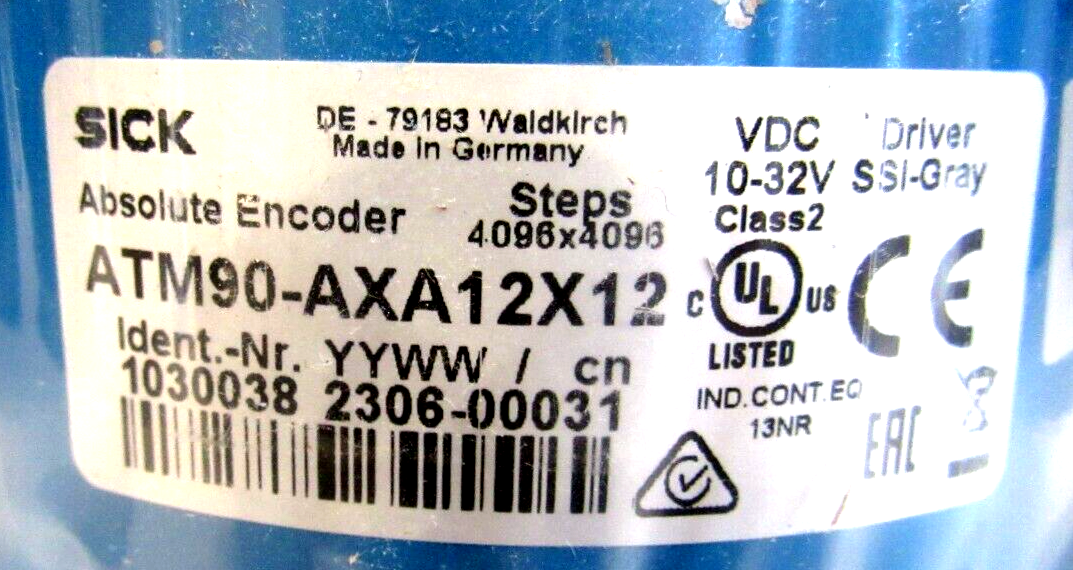 NEW SICK ATM90-AXA12X12 ABSOLUTE ENCODER 10-32V ATM90AXA12X12 - SB ...