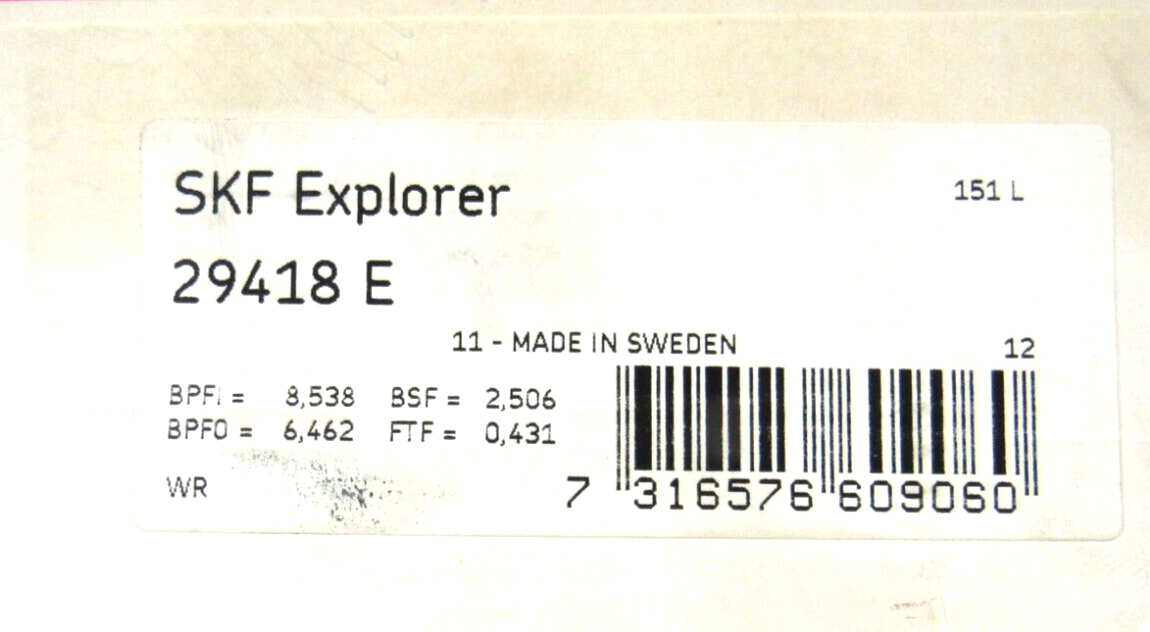 NEW SKF 29418-E ROLLER THRUST BEARING 29418E - SB Industrial Supply, Inc.