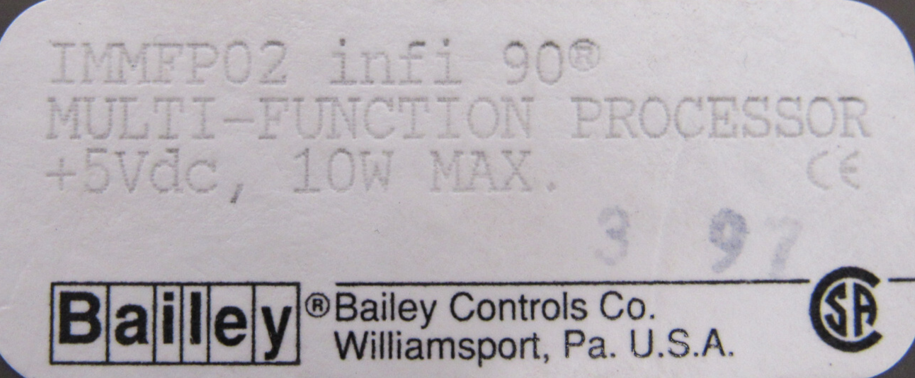 USED BAILEY IMMFP02 PROCESSOR MODULE INFI 90 - SB Industrial Supply, Inc.