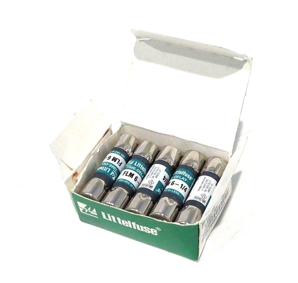 10 NEW LITTELFUSE FLM-6-1/4 FUSES FLM614 - SB Industrial Supply, Inc.