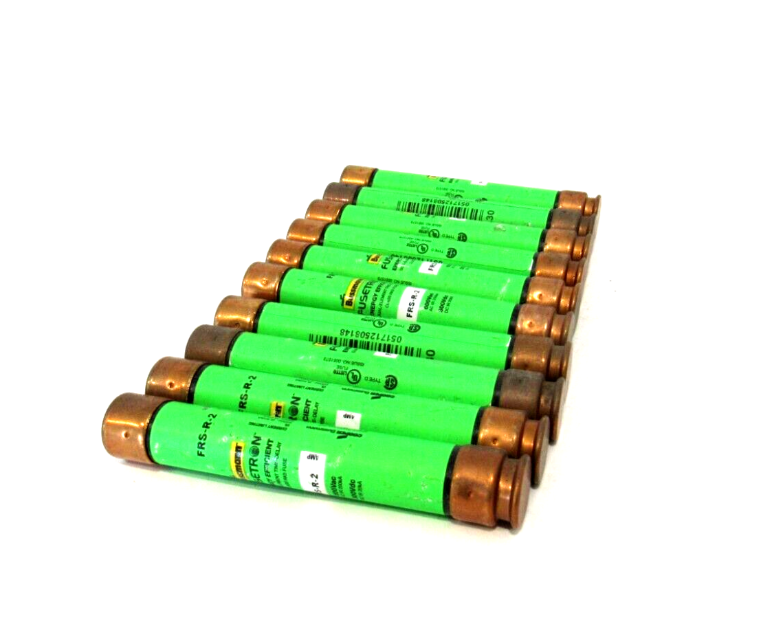 LOT OF 10 NEW BUSSMANN FUSETRON FRS-R-2 FUSES FRSR2 - SB Industrial ...