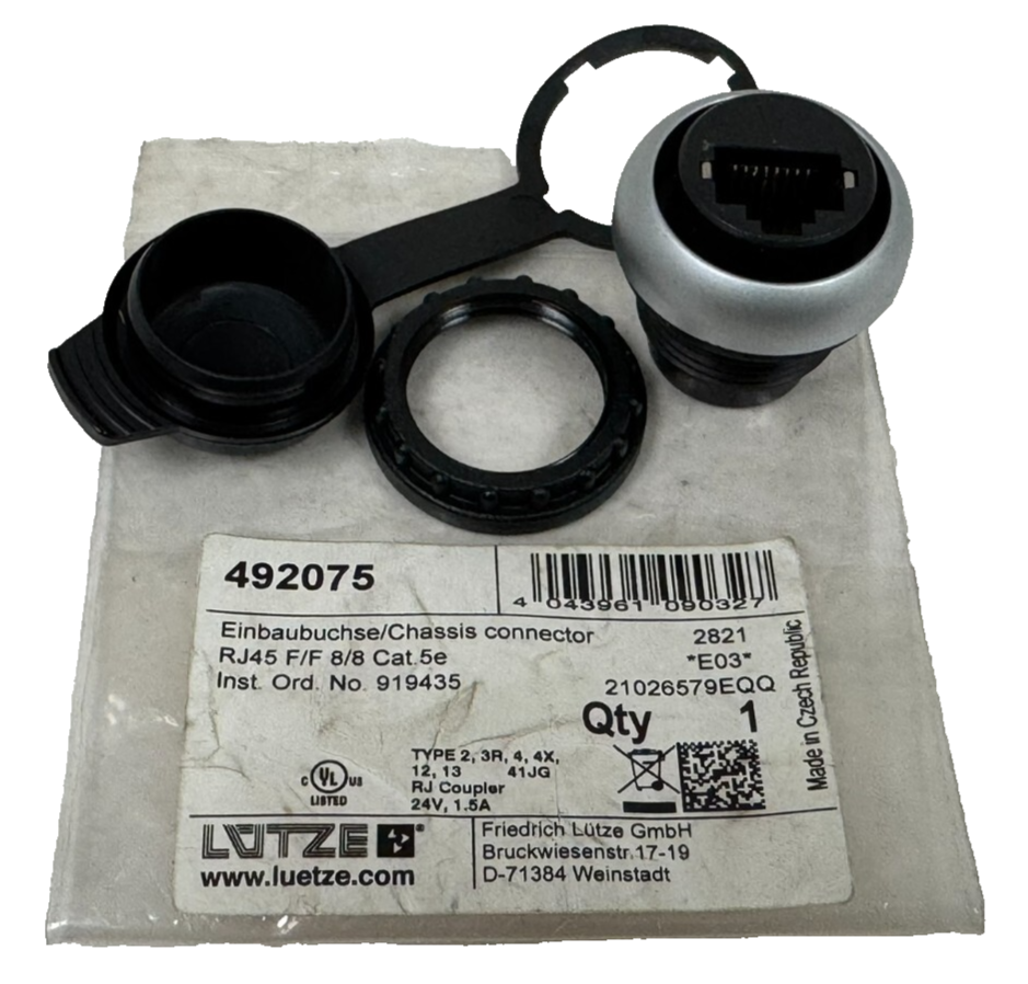 LOT OF 11 NEW LUTZE 492075 CHASSIS CONNECTORS RJ45 F/F 8/8 CAT5E FEMALE ...