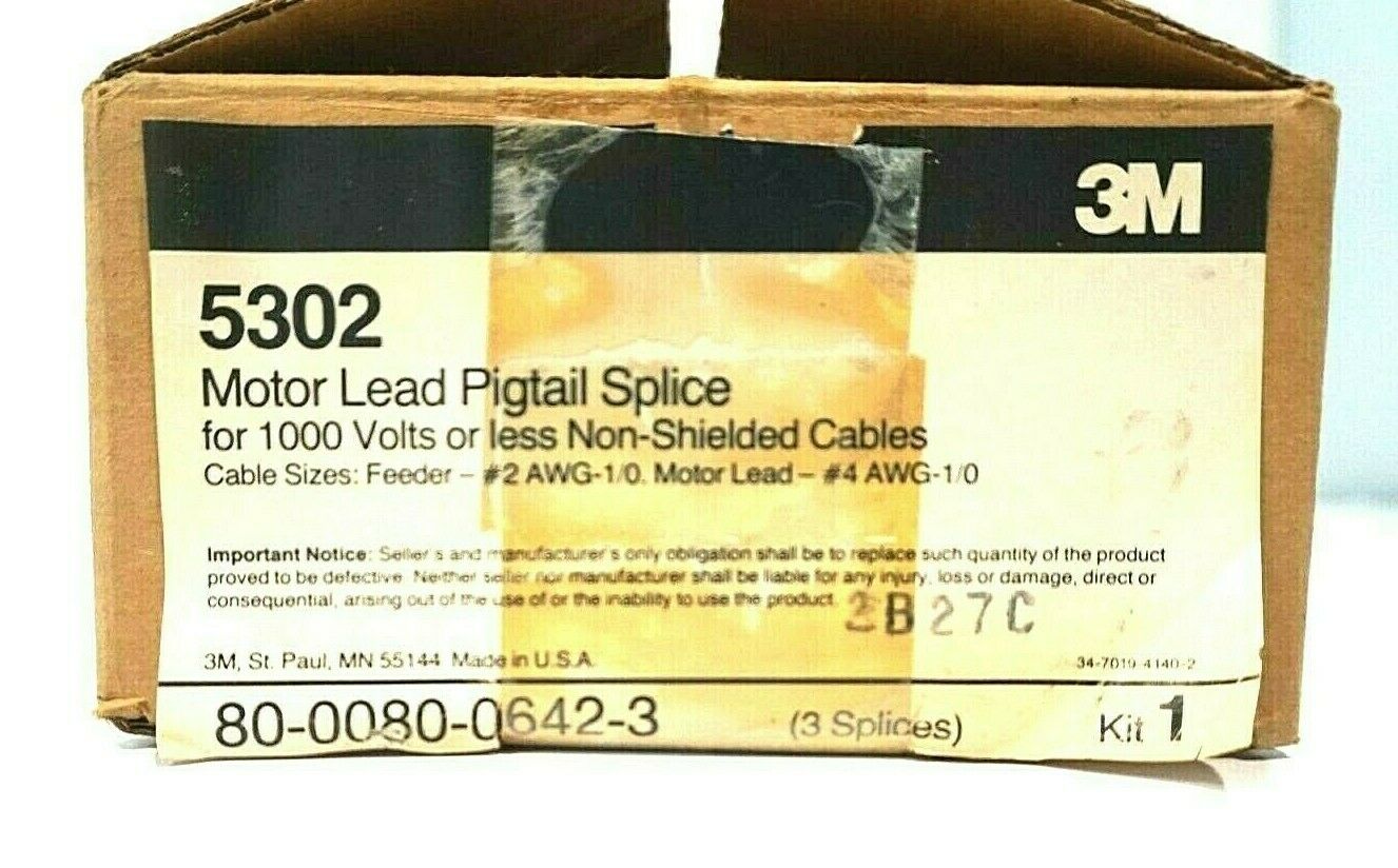 NEW 3M 5302 MOTOR LEAD PIGTAIL SPLICE KIT - SB Industrial Supply, Inc.