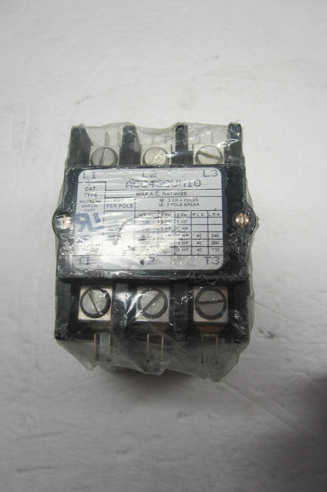 NEW ARROW HART ACC430UM10 CONTACTOR - SB Industrial Supply, Inc.