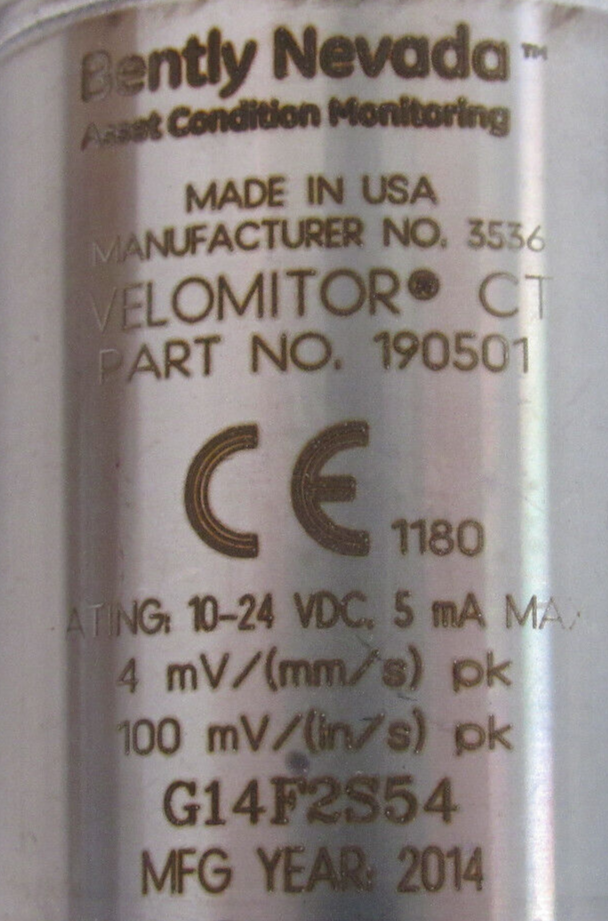NEW BENTLY NEVADA 190501 VELOMETER 190501-02-00-00 - SB Industrial ...