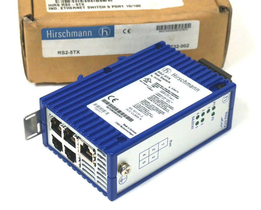 NEW HIRSCHMANN RS2-5TX ETHERNET SWITCH 5 PORT RS25TX - SB Industrial ...