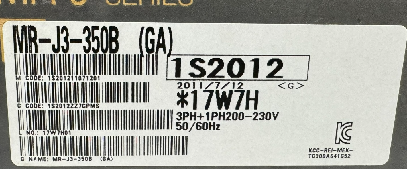 NEW MITSUBISHI MR-J3-350B SERVO AMPLIFIER MELSERVO MR-J - SB Industrial ...