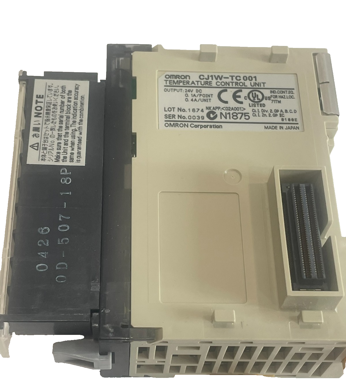 NEW OMRON CJ1W-TC001 TEMPERATURE CONTROL UNIT CJ1WTC001 - SB Industrial ...