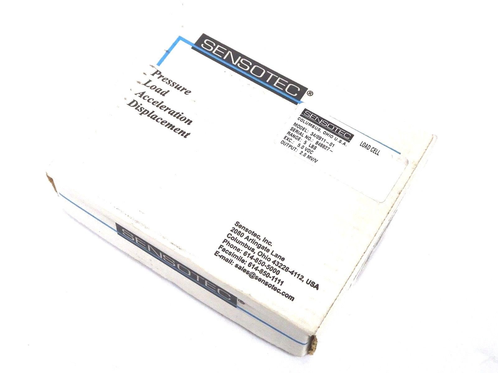NEW SENSOTEC 34/0911-01 LOAD CELL 34091101 - SB Industrial Supply, Inc.