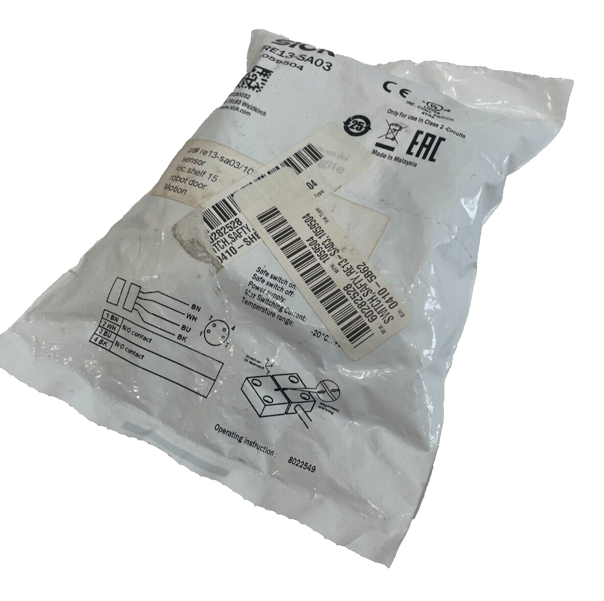 NEW SICK RE13-SA03 SAFETY SWITCH SENSOR RE13SA03 - SB Industrial Supply ...