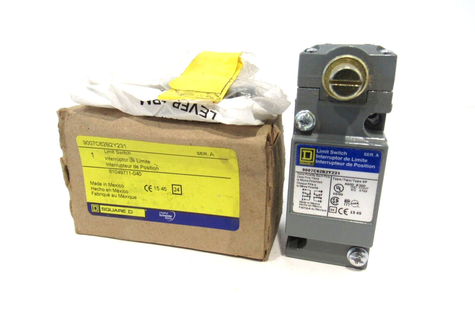 NEW SQUARE D 9007C62B2Y231 LIMIT SWITCH SER.A - SB Industrial Supply, Inc.
