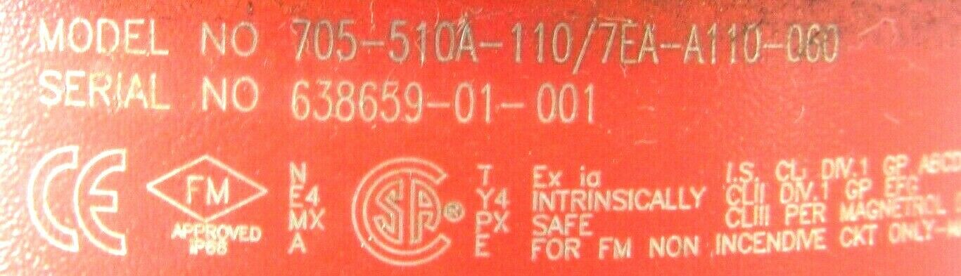 USED MAGNETROL 705-510A-110/7EA-A110-060 TRANSMITTER ...