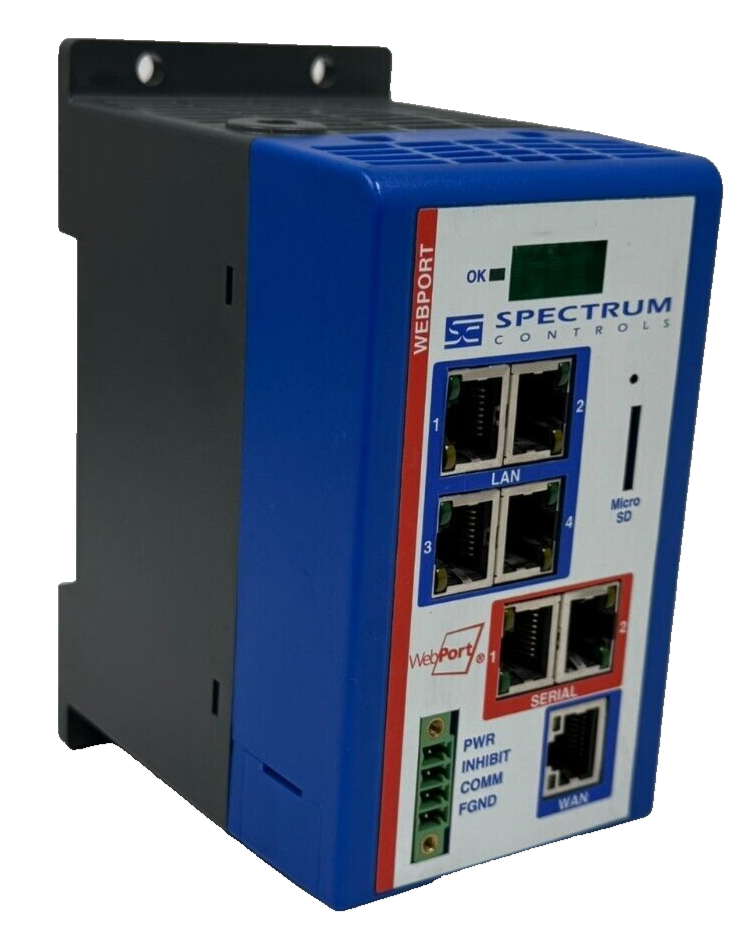 USED SPECTRUM CONTROLS WP-R-ET-SW-0 WEBPORT COMMUNICATION MODULE 9060120-01 - SB Industrial ...