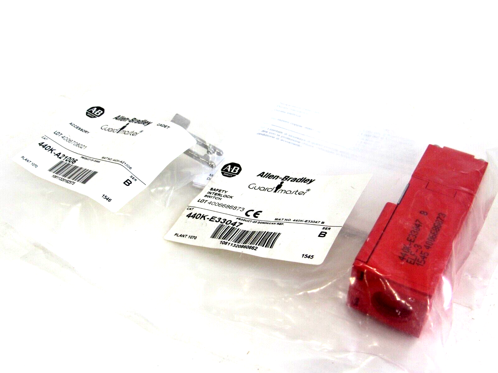 ALLEN BRADLEY 440K-E33047 SER,B SAFETY INTERLOCK SWITCH 440KE33047 NEW ...