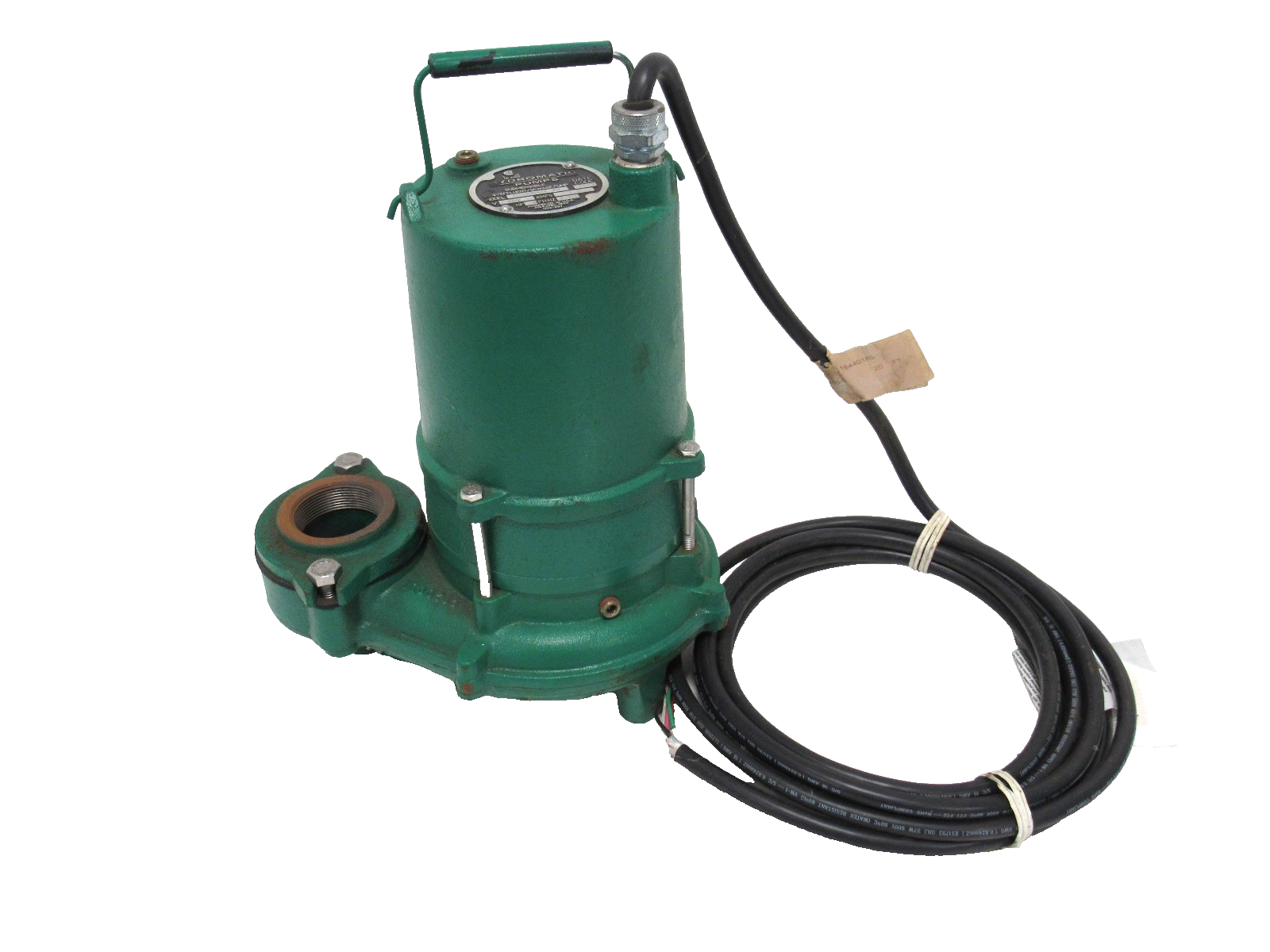 NEW HYDROMATIC PUMPS SPD50MH4-20 SUBMERSIBLE SEWAGE PUMP 460V .5HP - SB ...