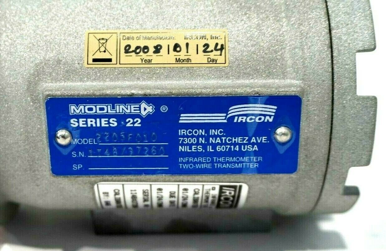 NEW IRCON 22-05F-0-1-0 INFRARED THERMOMETER SERIES 22 2205F010 - SB ...