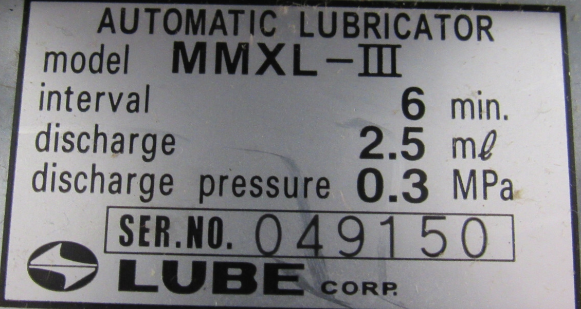 NEW LUBE INC MMXL-III AUTOMATIC LUBRICATOR MMXLIII - SB Industrial ...