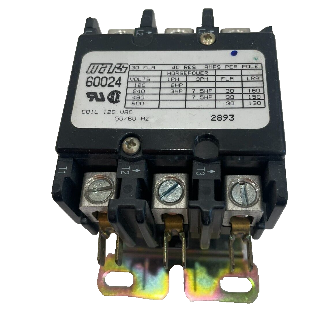 NEW MARS 60024 CONTACTOR 3 POLES 120VAC - SB Industrial Supply, Inc.